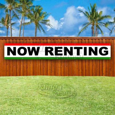 NOW RENTING Advertising Vinyl Banner Flag Sign LARGE HUGE XXL | eBay