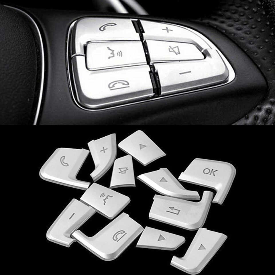 12pcs/set Car Steering Wheel Button Covers C Class 2015-2018 ISO9001 ...