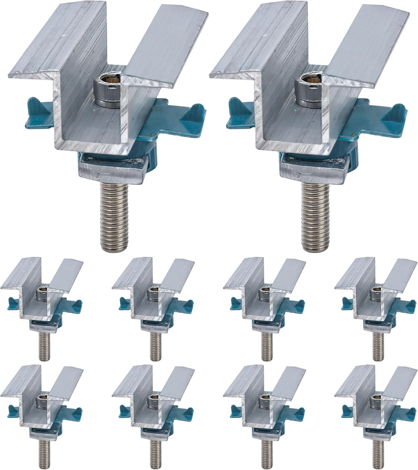 10Pcs Solar Panel Clamps for Unistrut System, Mounting Clamp Bracket, Adjustable | eBay