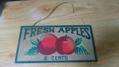 Fresh Apples Sign | eBay