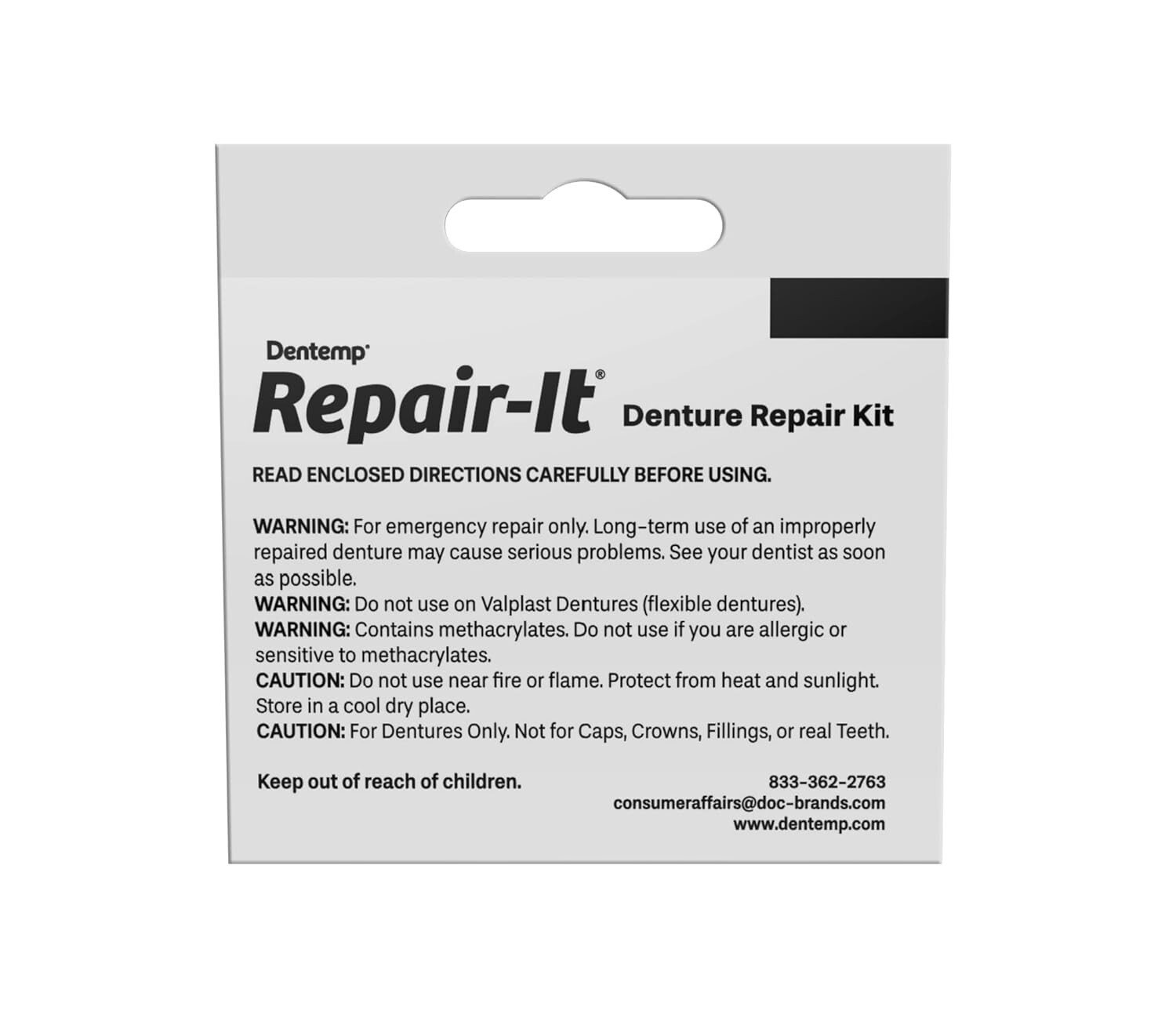 Repair-It Acrylic Denture Repair Kit Advanced Formula Zinc Free - 3ct ...