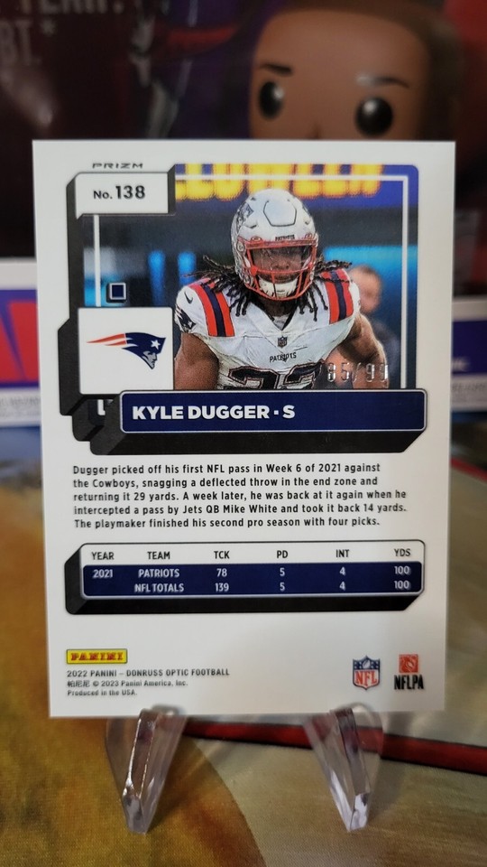 2022 Kyle Dugger Optic Red #/99 Card New England Patriots | eBay