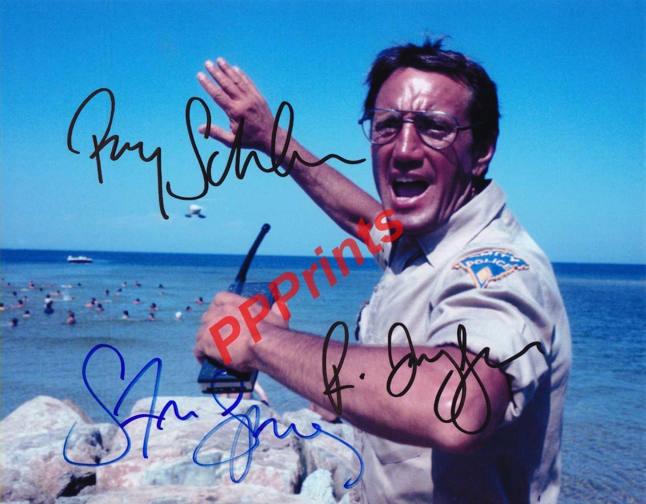 JAWS CAST SIGNED AUTOGRAPHED 10X8 REPRODUCTION PRINT ROY SCHEIDER | eBay