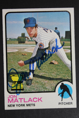 Jon Matlack NY Mets Autographed 1973 Topps #55 Signed All Star ROOKIE ...