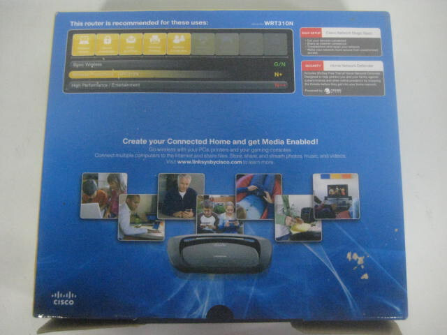 LINKSYS CISCO WRT310N 6.75 MBPS 4-PORT GIGABIT WiFi WIRELESS N ROUTER ...