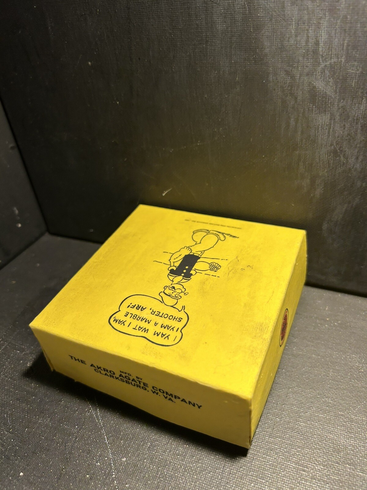 Akro Agate Popeye Deep Marble Box | eBay