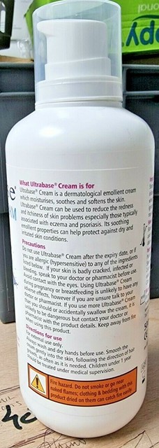Ultrabase Emollient Moisturiser Cream 500g for Dry Skin Conditions ...
