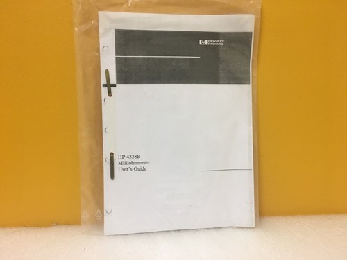 HP / Agilent 4338B Milliohmmeter User's Guide | eBay