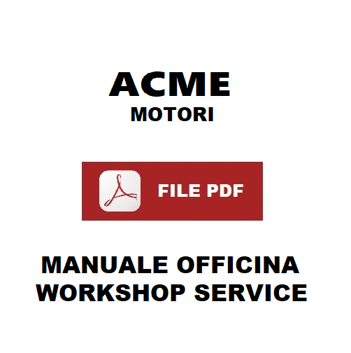 Motore ACME A180 A220 Workshop service repair instructions Manuale officina ENG | eBay