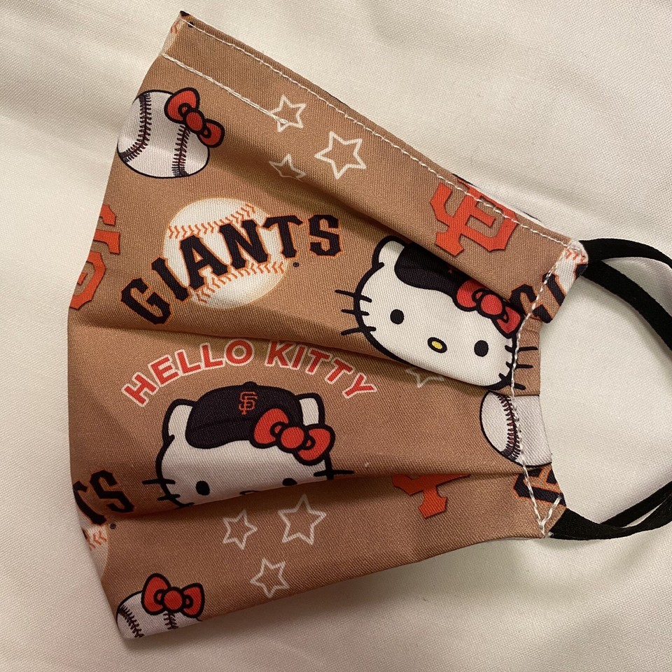 SF Giants Hello Kitty Handmade Face Mask Adult Size fabric Sanrio | eBay