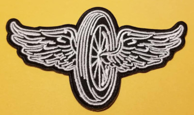 Flying Wheel Motorcycle Embroidered Patch approx 2.75x4.5" | eBay