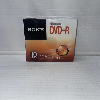 NEW Sony 10DMR47SS 16x DVD-R 4.7GB Recordable DVD Media 10-Pack | eBay