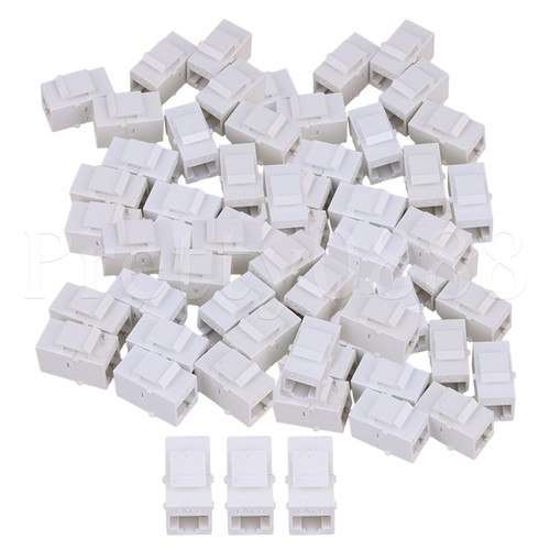 100x RJ45 Coupler Female Adapter for Wall Plug Ground Plug Desktop | eBay