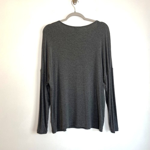 Cabi 4364 Cut Up Tee Shirt Long Dolman Sleeves Size M Gray Stretch ...