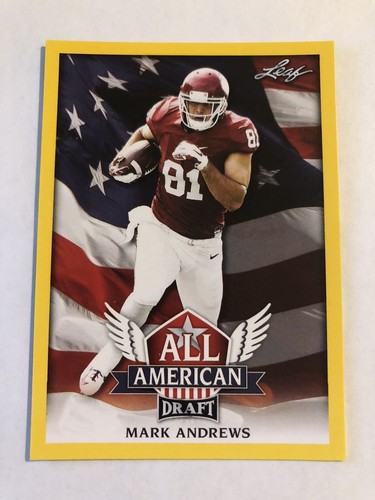 Mark Andrews 2018 Leaf Draft All American Gold #AA-07 OU Baltimore ...