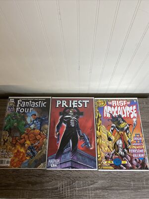 Lot Of 3 Comics NM- Fantastic Four #1, Priest #1, Rise 1 (1996) Marvel ...