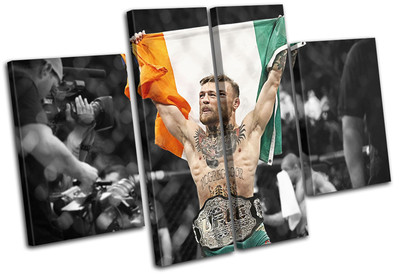 Conor McGregor UFC MMA Irish Flag Sports MULTI CANVAS WALL ART Picture ...
