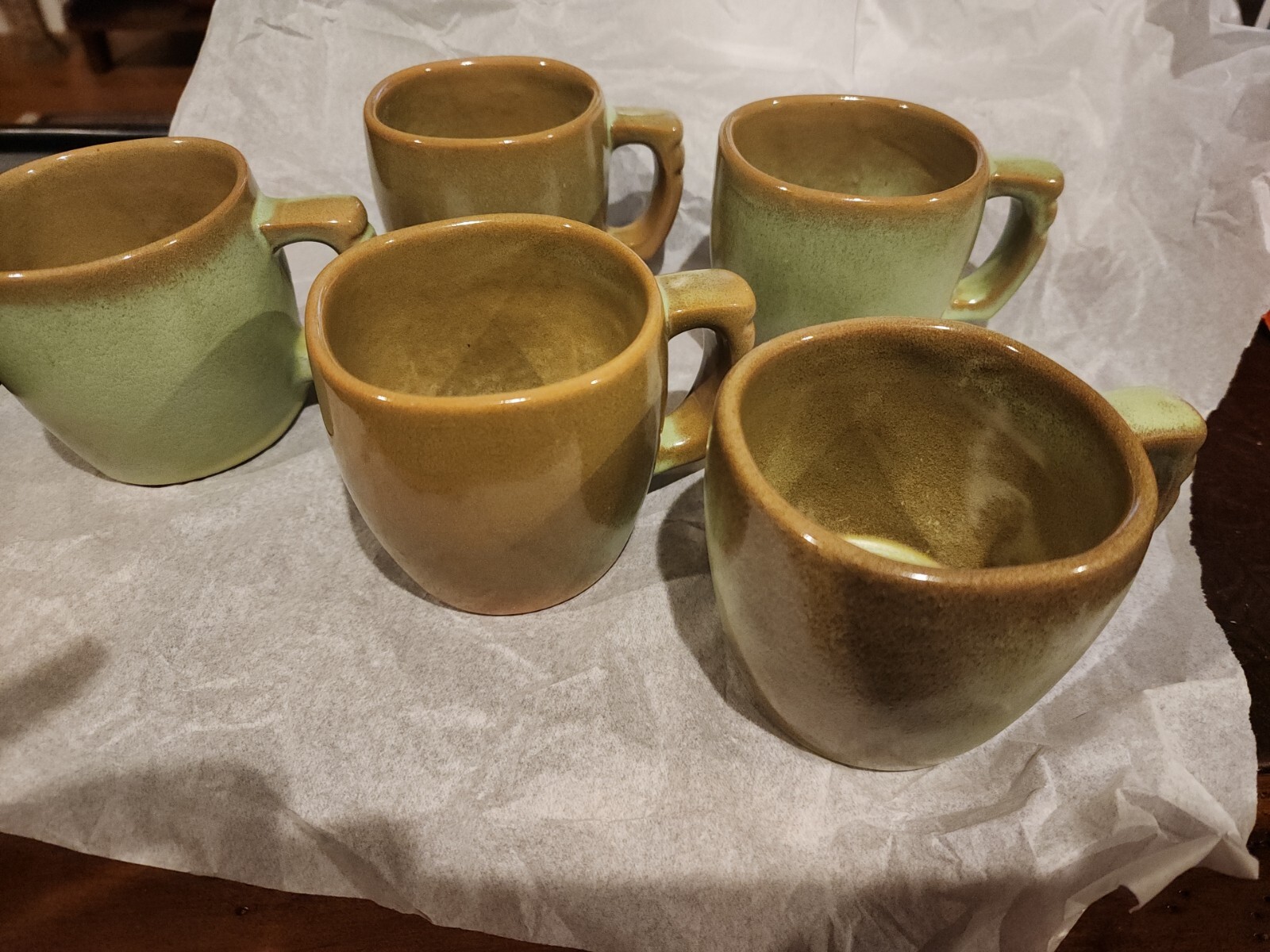 Frankoma USA Pottery Coffee Mug Desert Gold MCM Large Cup Qty Of 5 | eBay