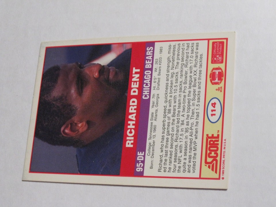 Richard Dent Autographed Card JSA Auction Certified | eBay