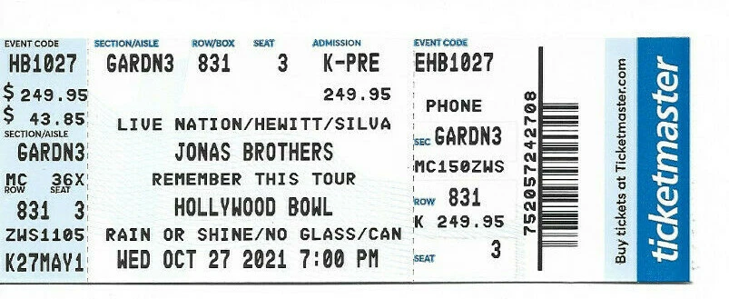 Ticketmaster Ticket Template