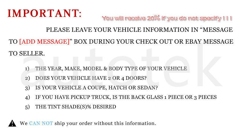 PreCut Film Front Two Door Windows Any Tint Shade For GMC Acadia 2017 ...