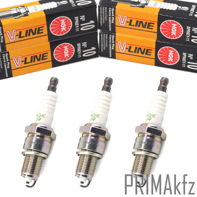 3x NGK Zündkerzen BPR6EY-11 3577 V-LINE 10 für Daihatsu Charade Cuore ...