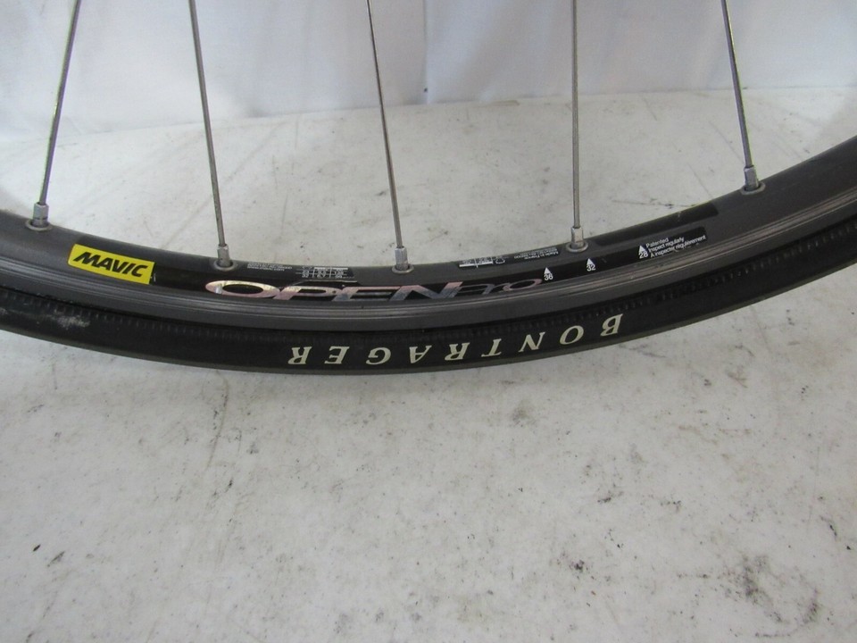 Campagnolo Record Hubs Laced to Mavic Open Pro Rims w/Newer Bontrager ...