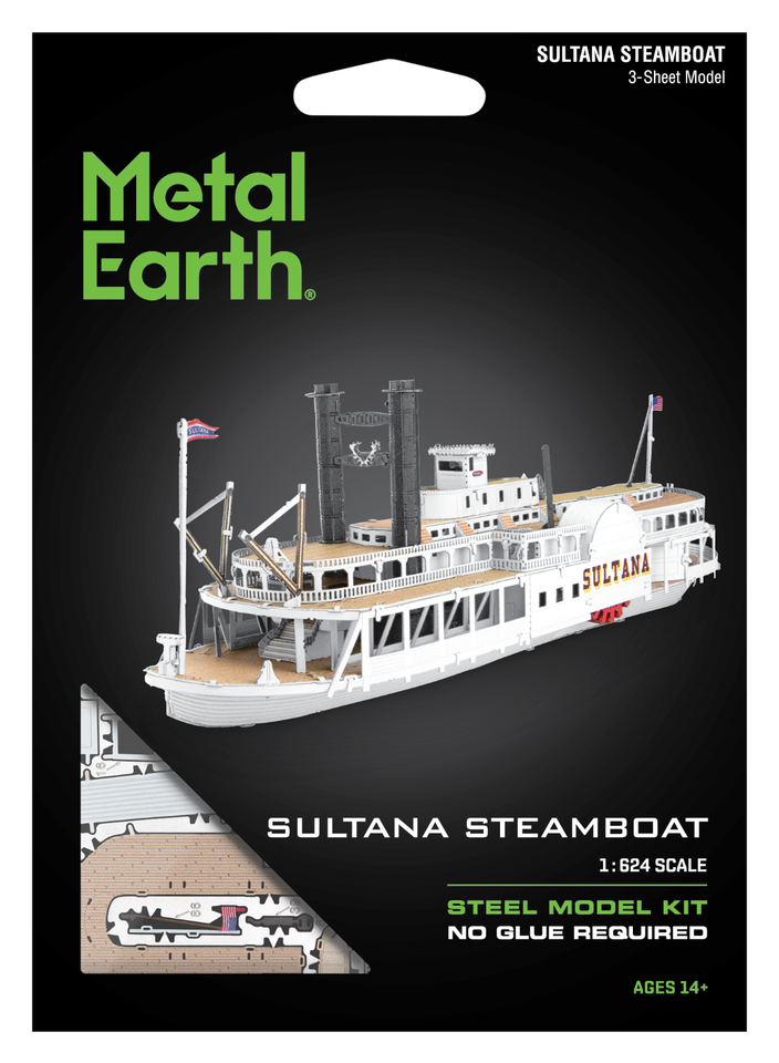 Fascinations Metal Earth SULTANA STEAMBOAT Commercial Side-Wheel 3D ...