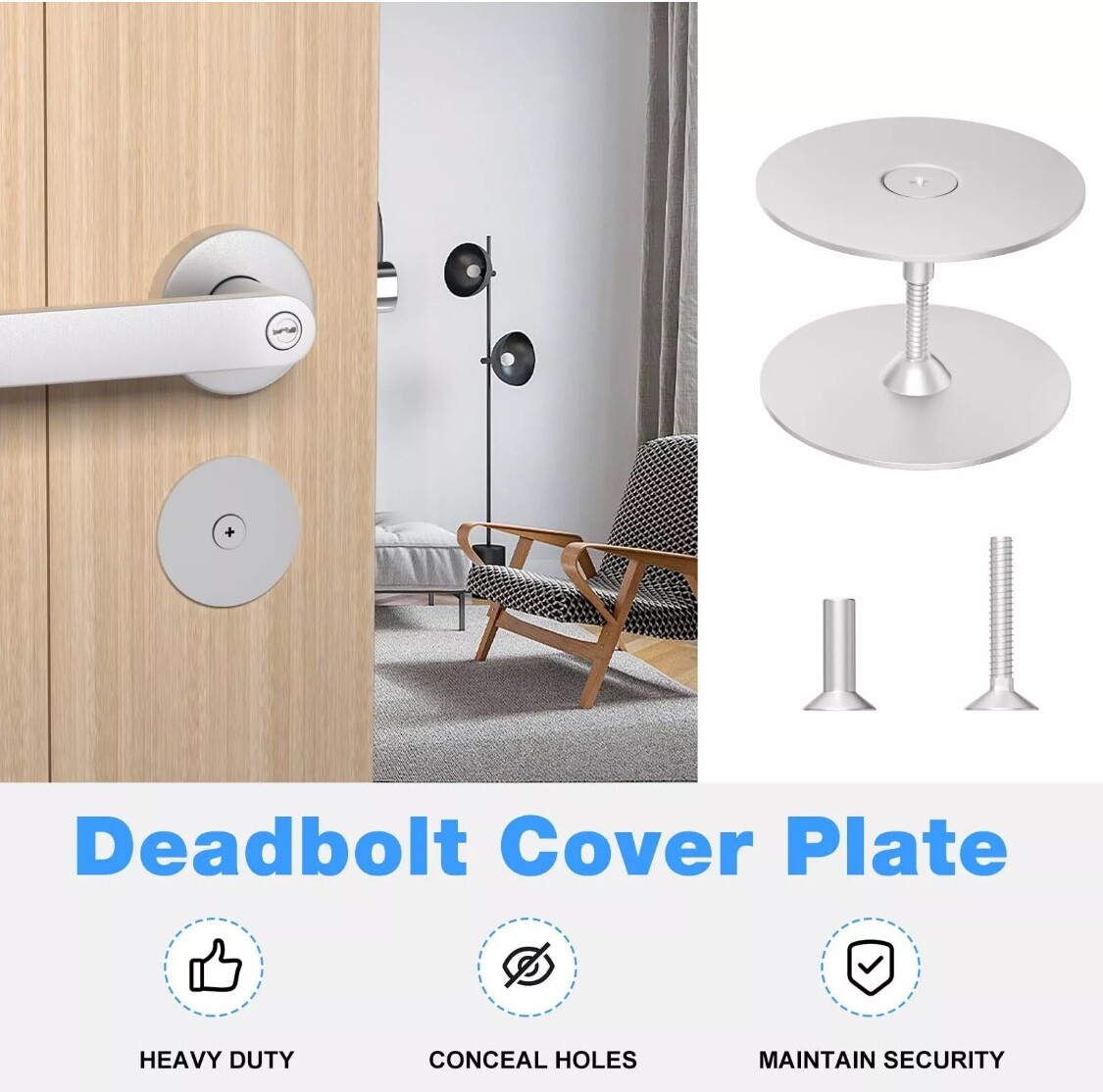 Deadbolt Cover Door Lock Protection Car Lock Cover Screen Cover Set