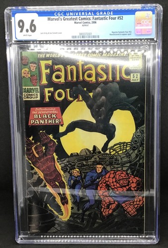 FANTASTIC FOUR #52 (1ST APPEARANCE BLACK PANTHER) CGC GRADE 9.6 MARVEL ...