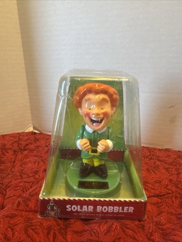 Solar Powered Dancing Bobble Head Buddy The Elf Bobbler Christmas NRFB ...