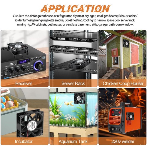 120mm x 38mm Small Powerful Computer AC 110V 120V 220V 240V Variable ...