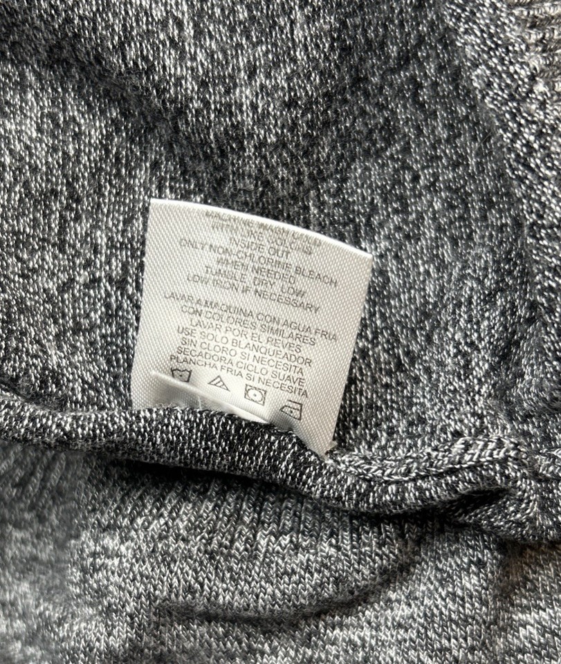 ANDREW MARC Gray Marled Basic Soft Rayon/Nylon Turtleneck Sweater Size ...