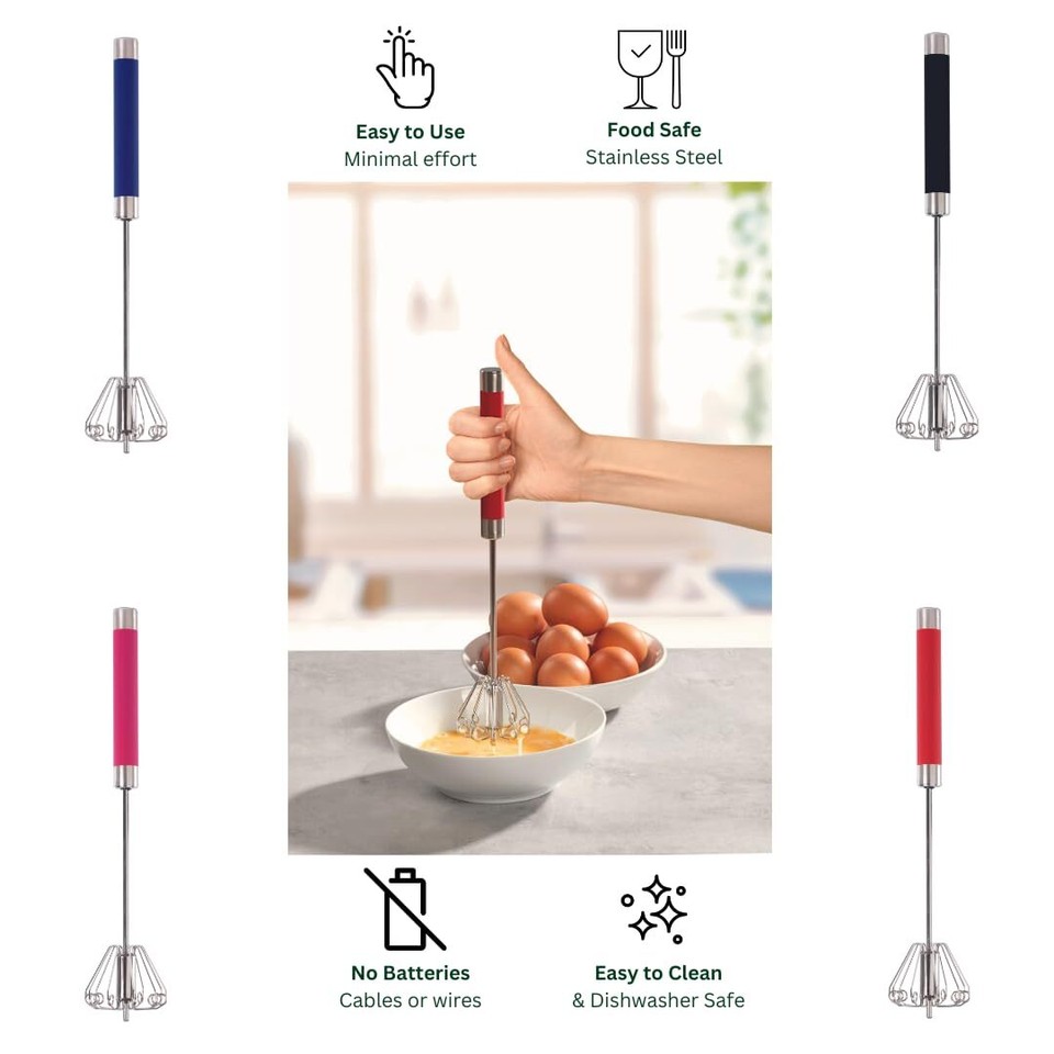 Whizzy Whisk Effortless Whisking. Your GoTo Mini Manual Whisk! Achieve ...
