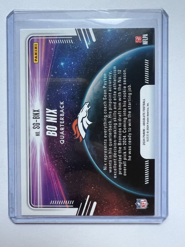2024 Absolute Bo Nix Star Gazing Rookie Card | eBay