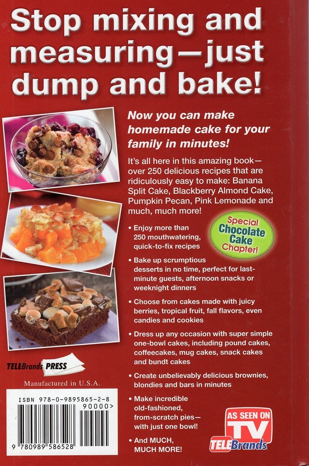 Quick and Easy Dump Cakes - Dessert Recipe Book by Cathy Mitchell ...