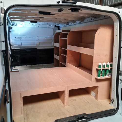 Vauxhall Vivaro Van Raised False Floor with Tool Storage Racking Set ...