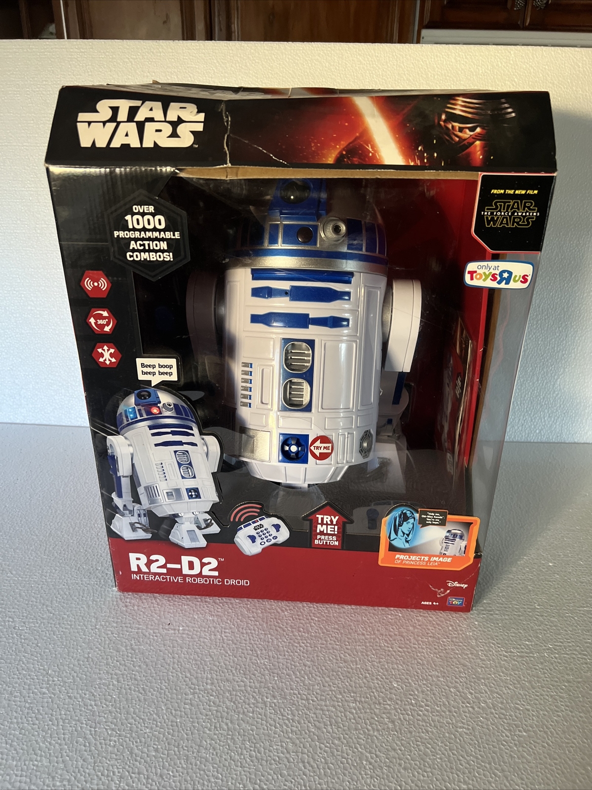 Star Wars Force Awakens R2-D2 16" INTERACTIVE ROBOTIC DROID NEW ...