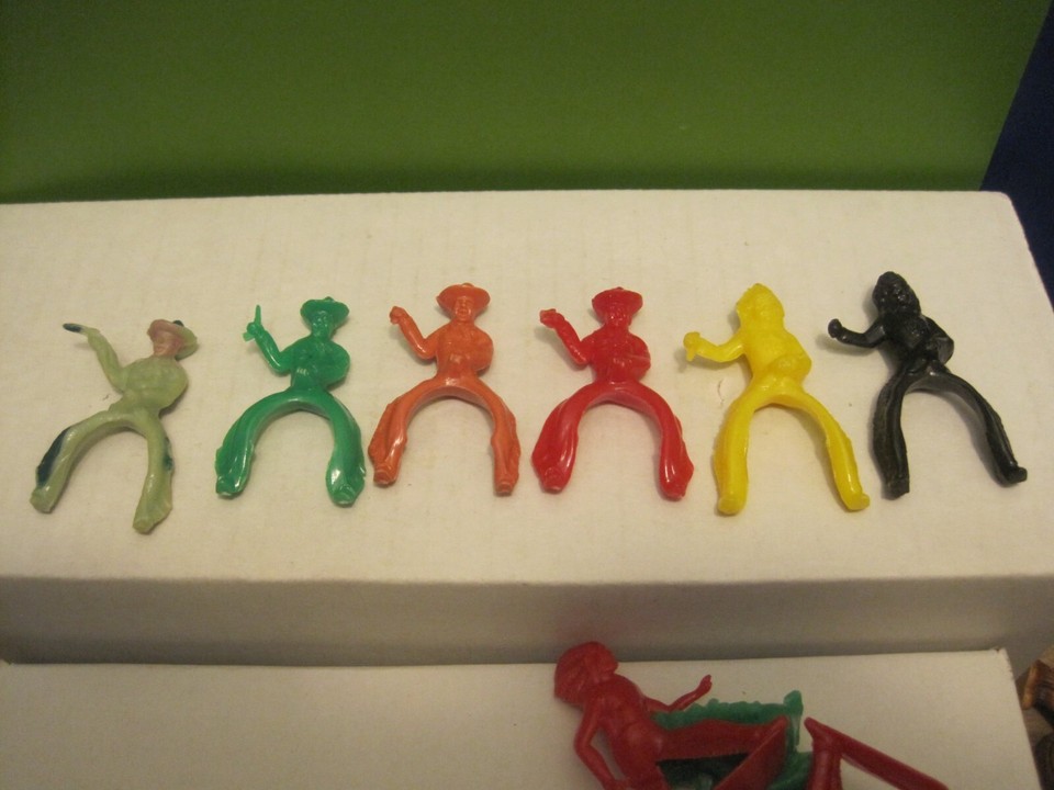 LIDO ARCHER VINTAGE FORT PLAYSET INDIAN COWBOY HORSE 45mm PLASTIC TOY ...