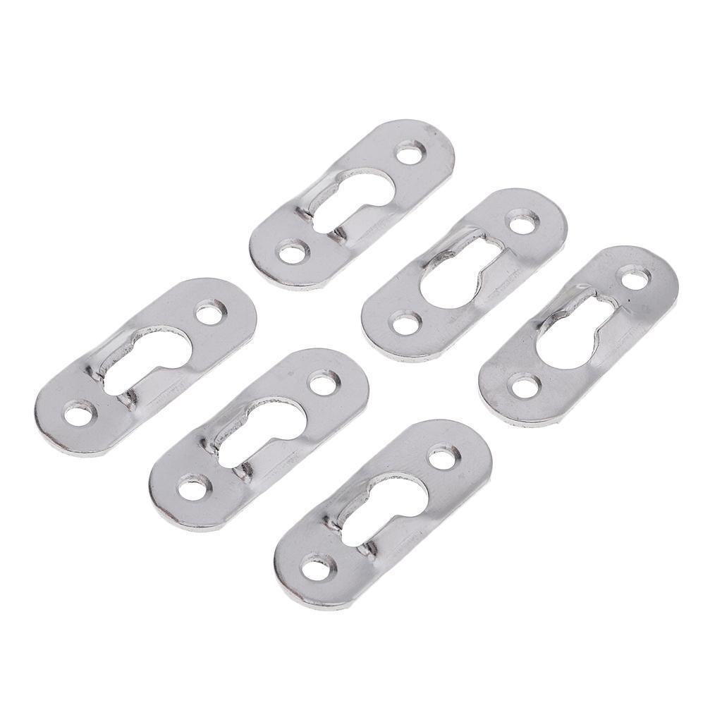100Pcs Sliver Heavy Duty Keyhole Hangers Photo Frame Hooks Picture ...