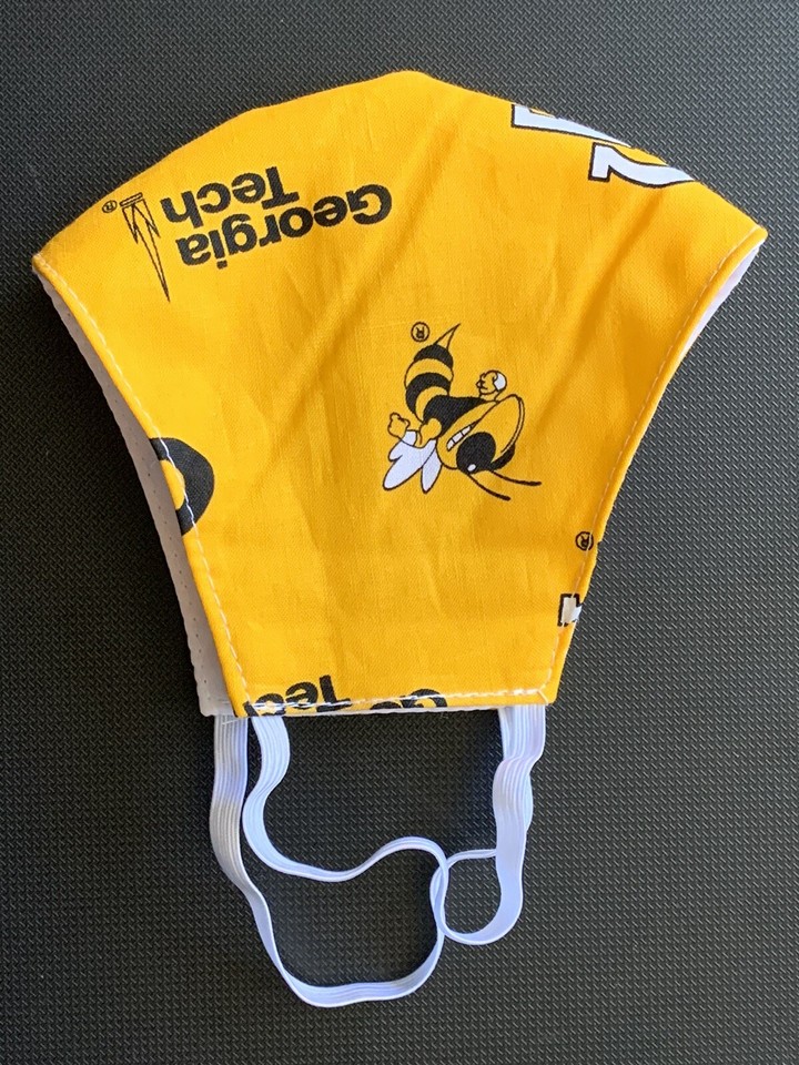Georgia Tech Yellow Jackets Face Mask Triple Layer Washable Cloth ...