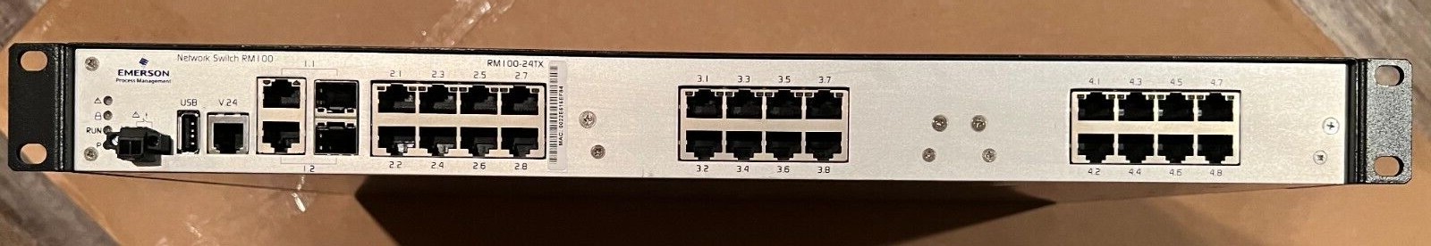 EMERSON PROCESS MGT MODEL RM100-24TX DELTAV 24PORT INDUSTRIAL NETWORK ...