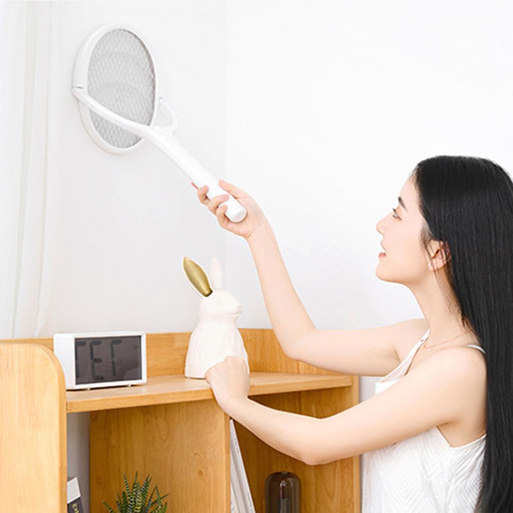 Rotating Head Rechargeable Fly Swatter Electric Fly Swatter Racket Bug ...