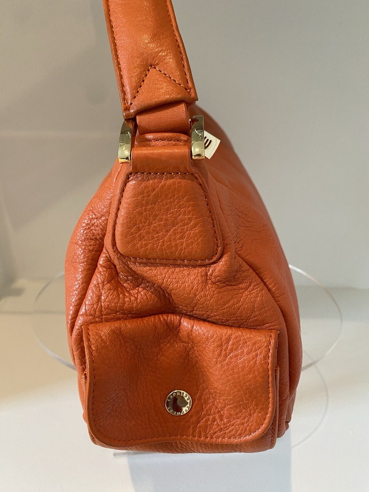 EXPRESS brand buttery soft leather Shoulder bag women’s zippered Orange ...