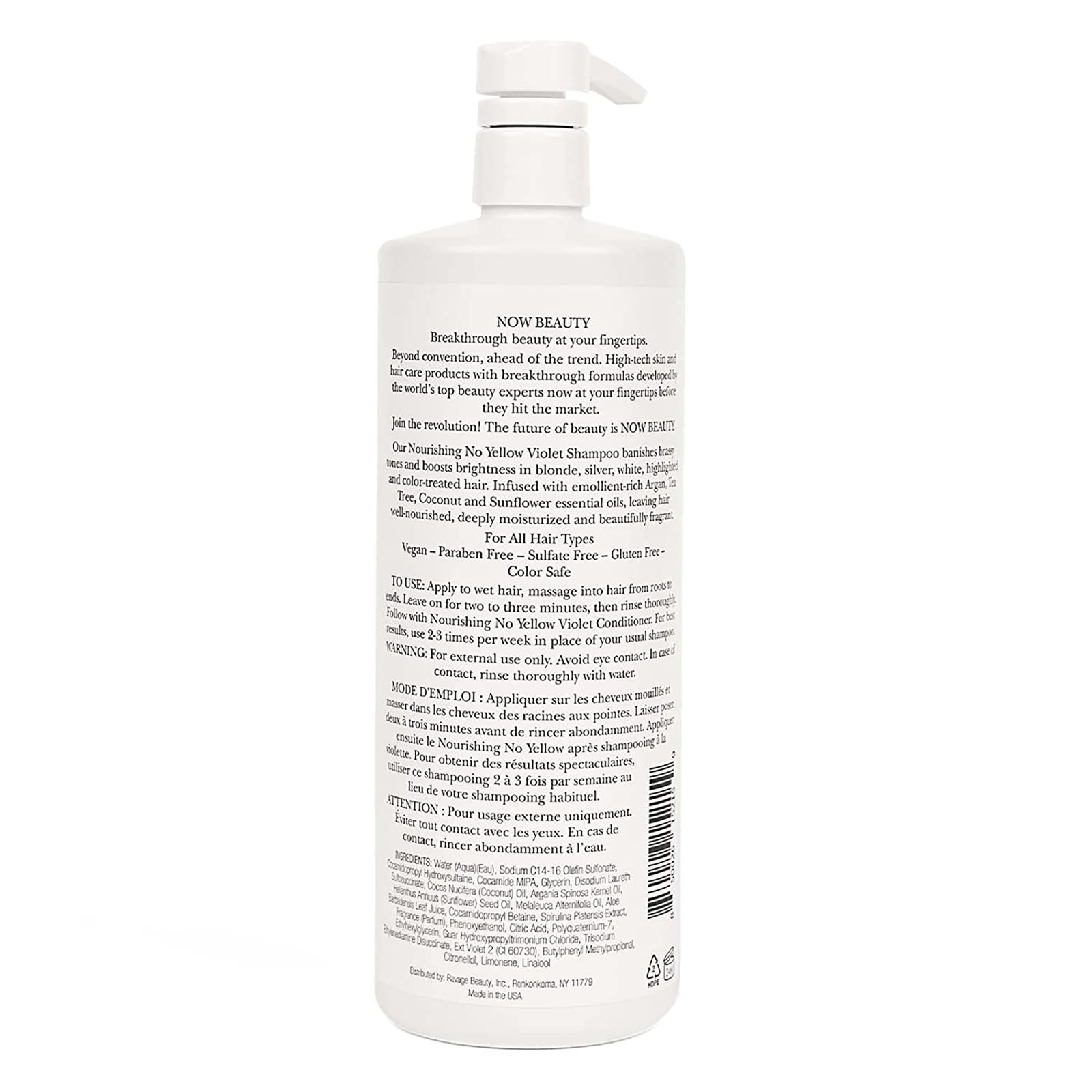 No Yellow Shampoo by Now Beauty for Unisex - 32 oz Shampoo | eBay