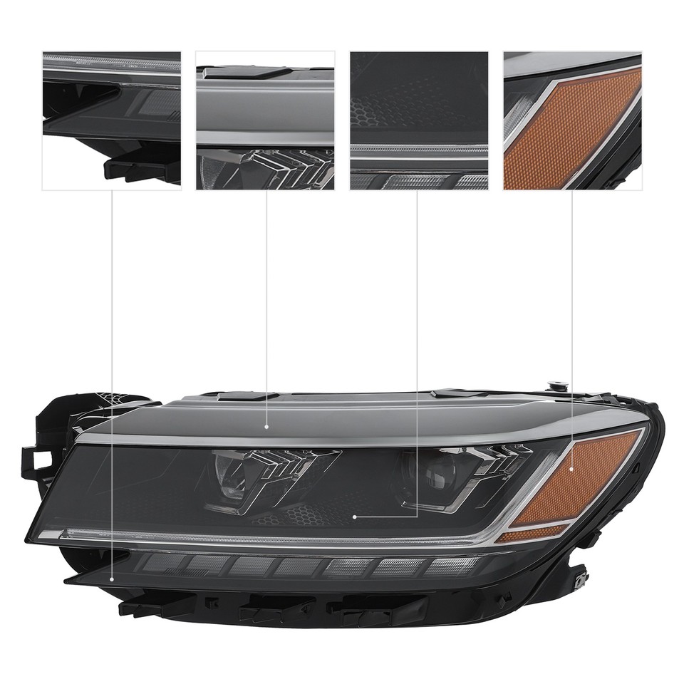Right LED Headlamp for 2020-2022 VW Passat S/SE/R-Line (Non-SEL ...