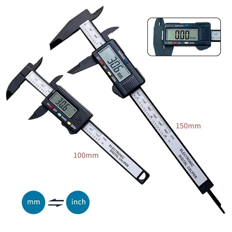 6" Micrometer Digital Measuring Tool Caliper Vernier Gauge Metric 150mm ...