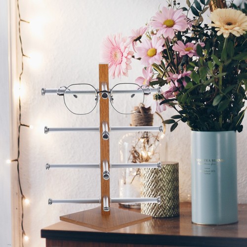 Wooden Glasses Frame Display Stand Rack Organizer Eyeglasses Holder | eBay