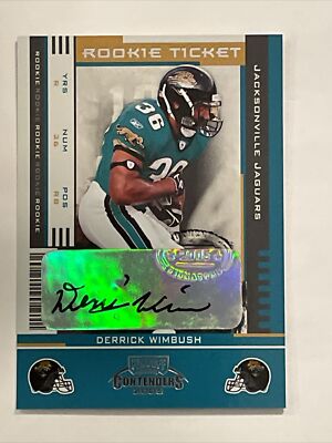 2005 PLAYOFF CONTENDERS ROOKIE TICKET RC AUTO DERRICK WIMBUSH | eBay