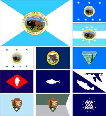 USA Department of Interior Flag DOI Deputy Secretary NPS Guidon BIA FWS ...
